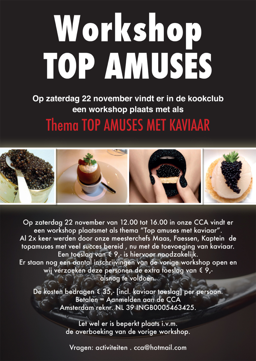 Top amuses met kaviaar | Cuisine Culinaire Amsterdam